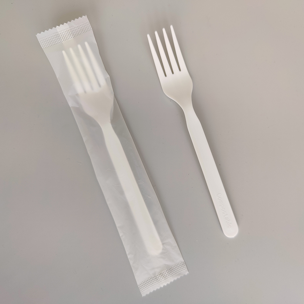 GreenWorks HJ-PLA-01(CW) hot selling Disposable Eco-friendly Compostable CPLA fork utensils ...