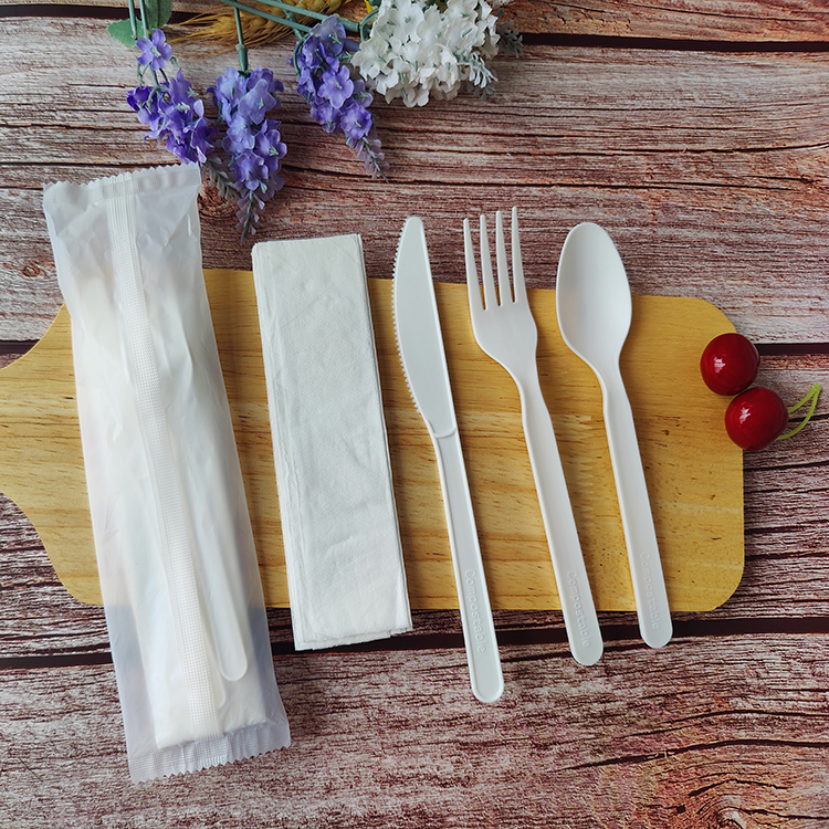 Greenworks 2022 HJ-PLA-09(CWN)7 inch biodegradable compostable CPLA Sturdy disposable cutlery ...